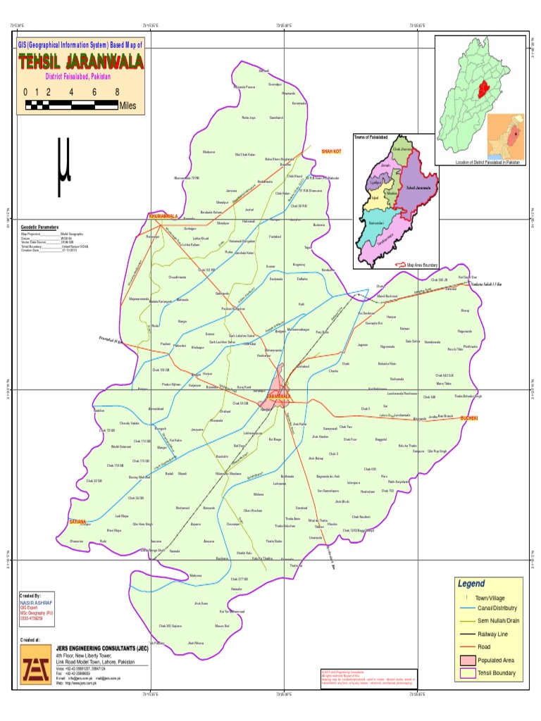 Tehsil Jaranwala | PDF | Geographic Data And Information | Infographics