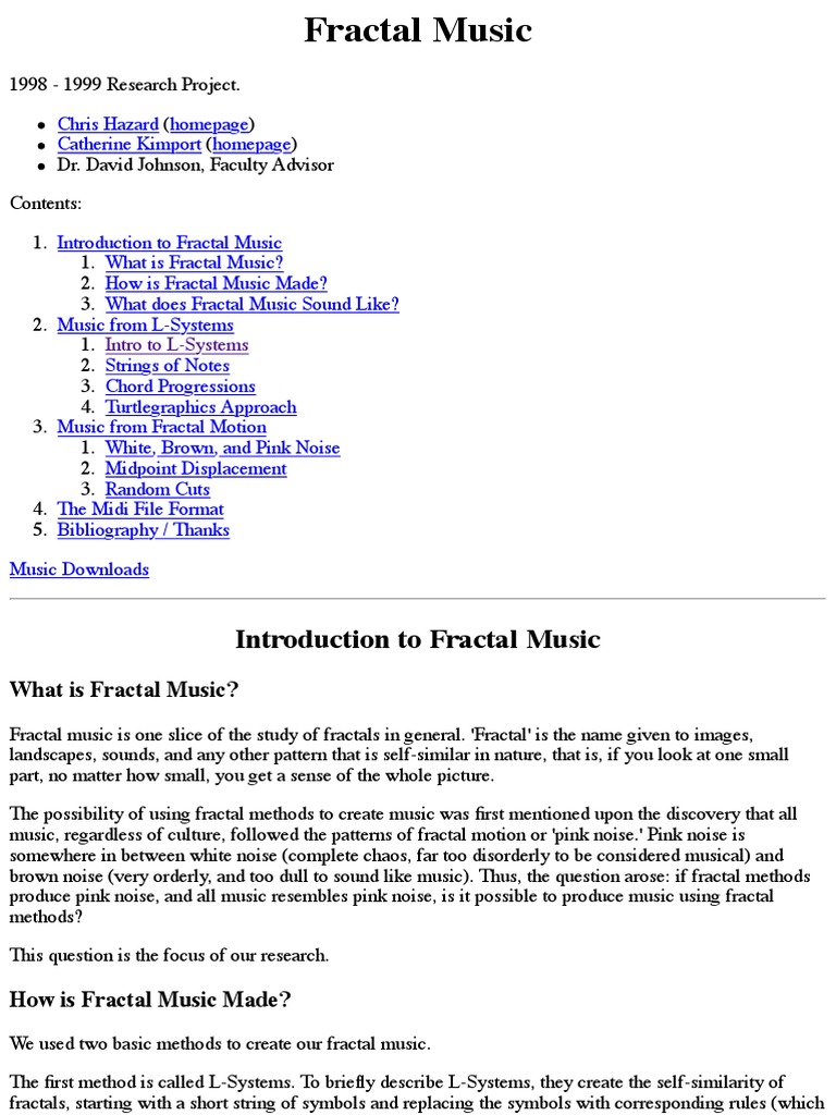 Fractal Music | PDF | Fractal | Teaching Mathematics