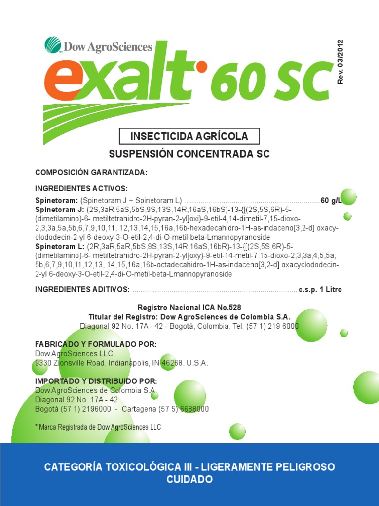 Exalt | PDF | Insecticida | Agua