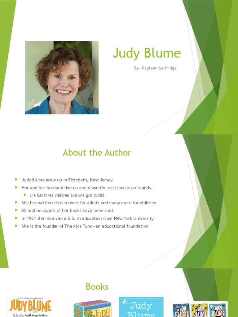 Judy Blume: Author Overview and Works | PDF | Self-Improvement | Wellness