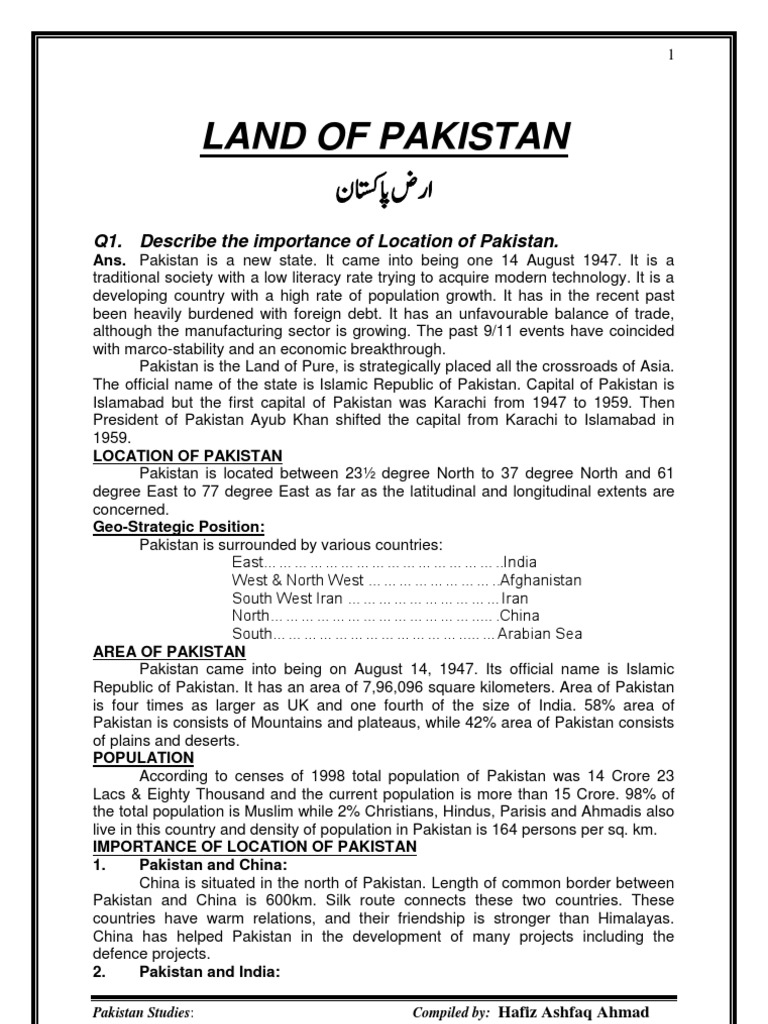 Land of Pakistan | PDF | Indus River | Agriculture