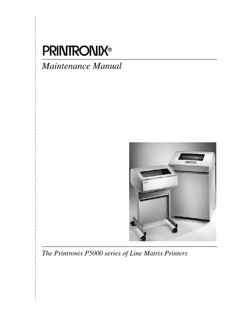 Printronix P5000 Service Manual | PDF | Printer (Computing) | Electromagnetic Interference