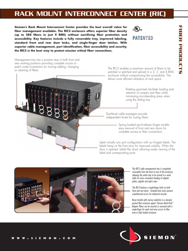 Siemon RIC-XXXX Rack Mount Interconnect Center Spec-Sheet | PDF ...