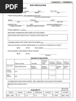 California Personnel Record Form LIC 501 | PDF | Driver's License ...