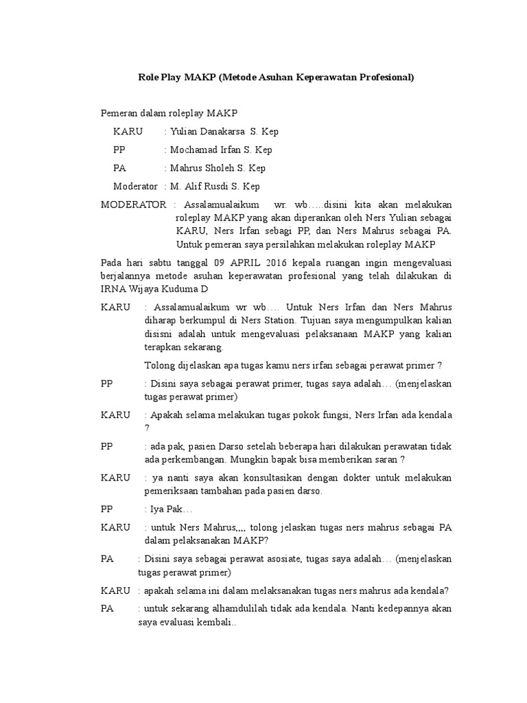 Role Play MAKP | PDF