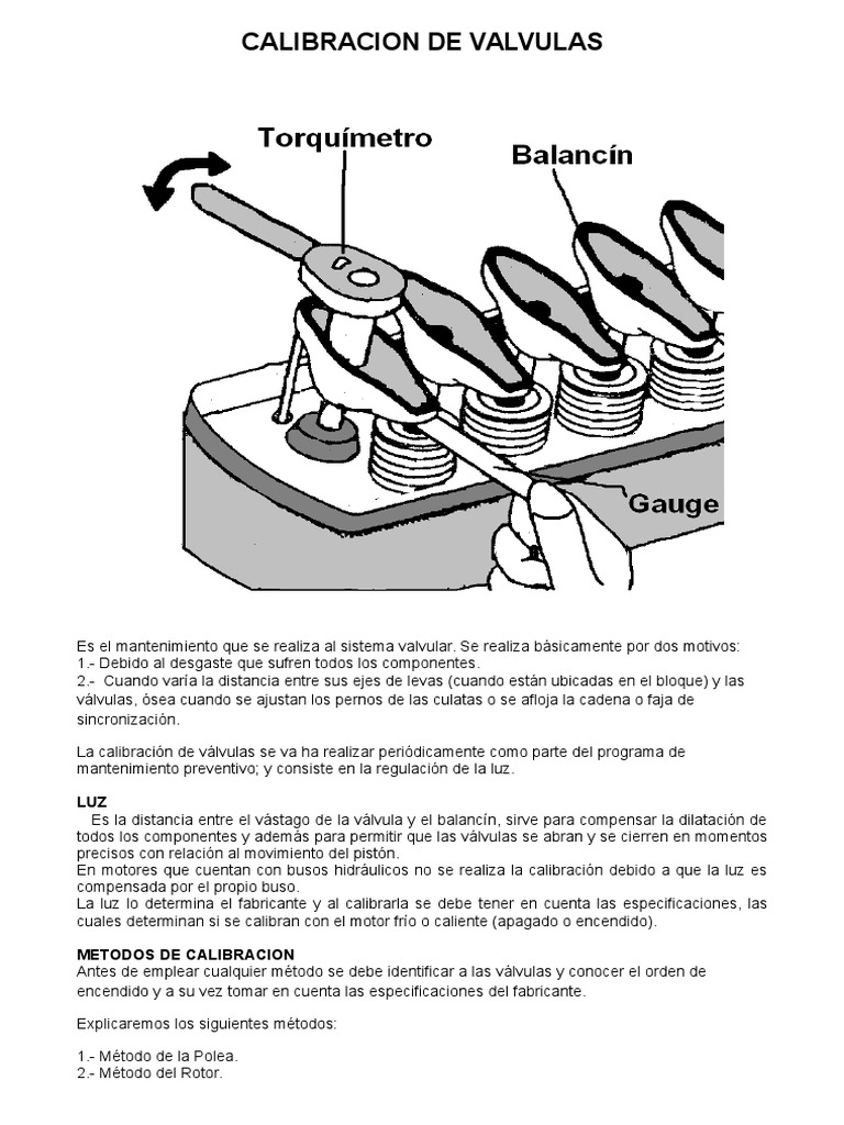 Calibración de Valvulas | Motores | Máquinas