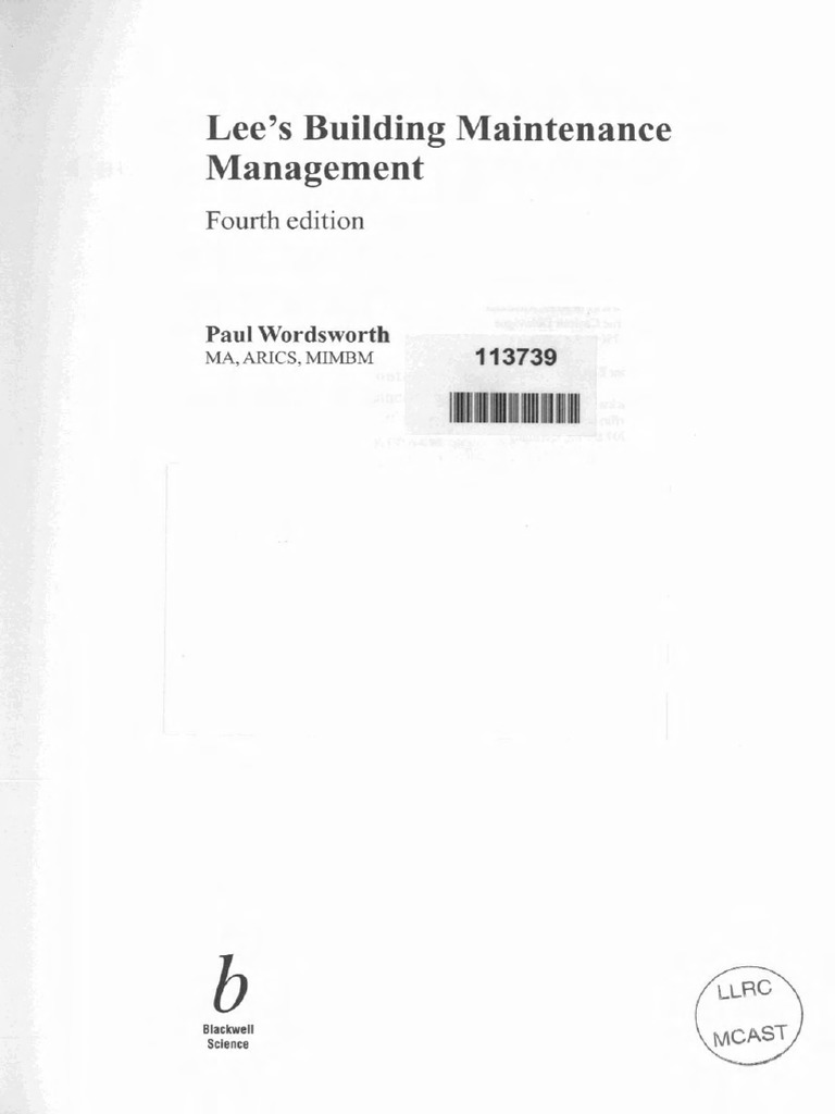 Building Maintenance Management Guide | PDF | Procurement | Information