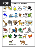 Abecedario de Animales en Español | PDF