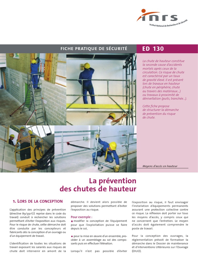 La Prévention Des Chutes de Hauteur | Sécurité | Risque