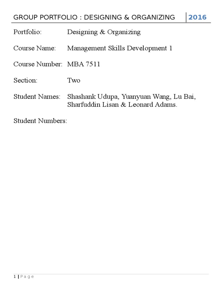 Group Portfolio: Designing & Organizing | PDF | Hierarchy ...