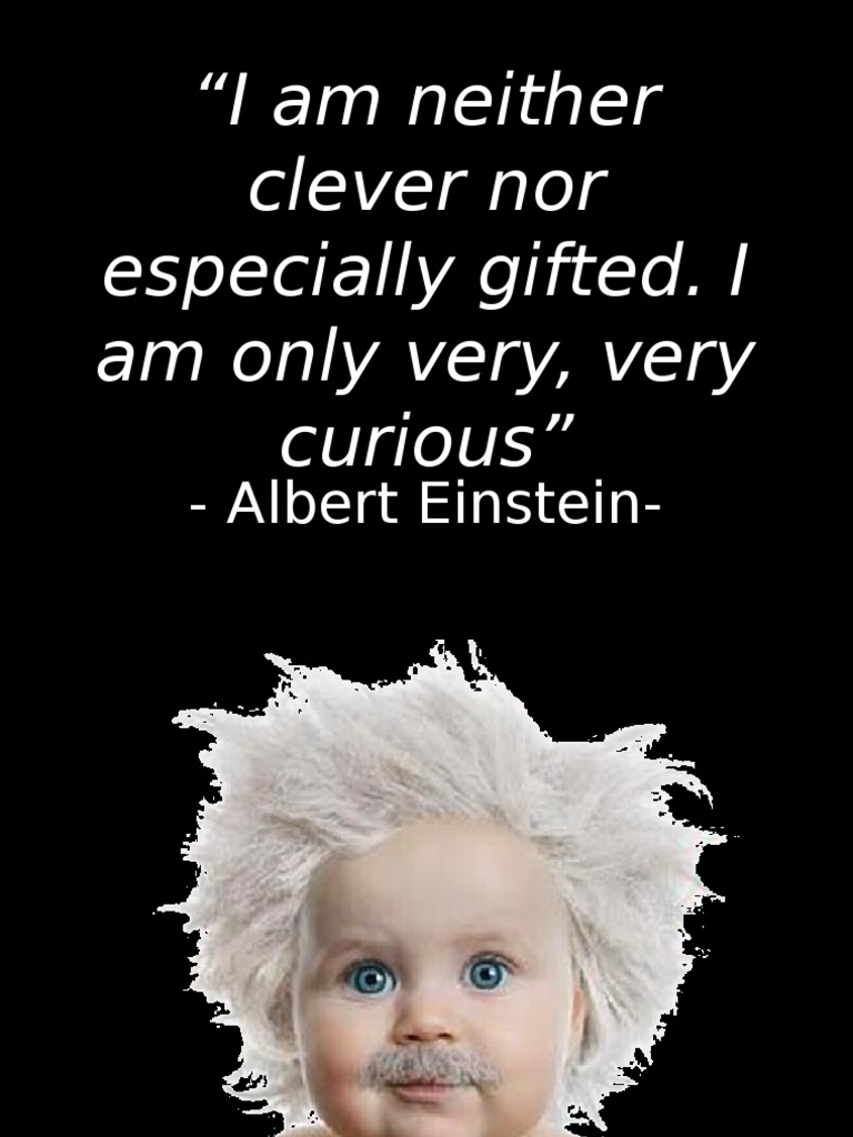 I Am Neither Clever Nor Especially Gifted. I Am Only Very, Very Curious ...