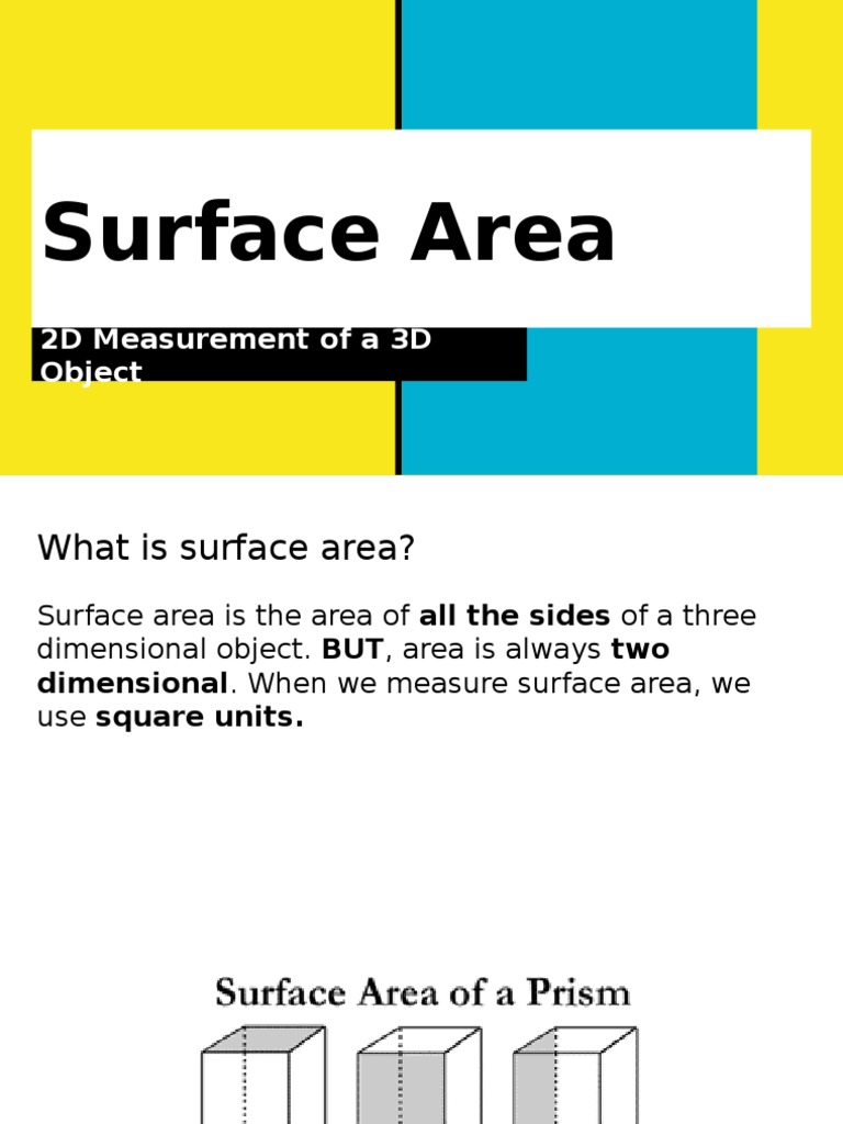 01 26 16 Surface Area Lesson | PDF