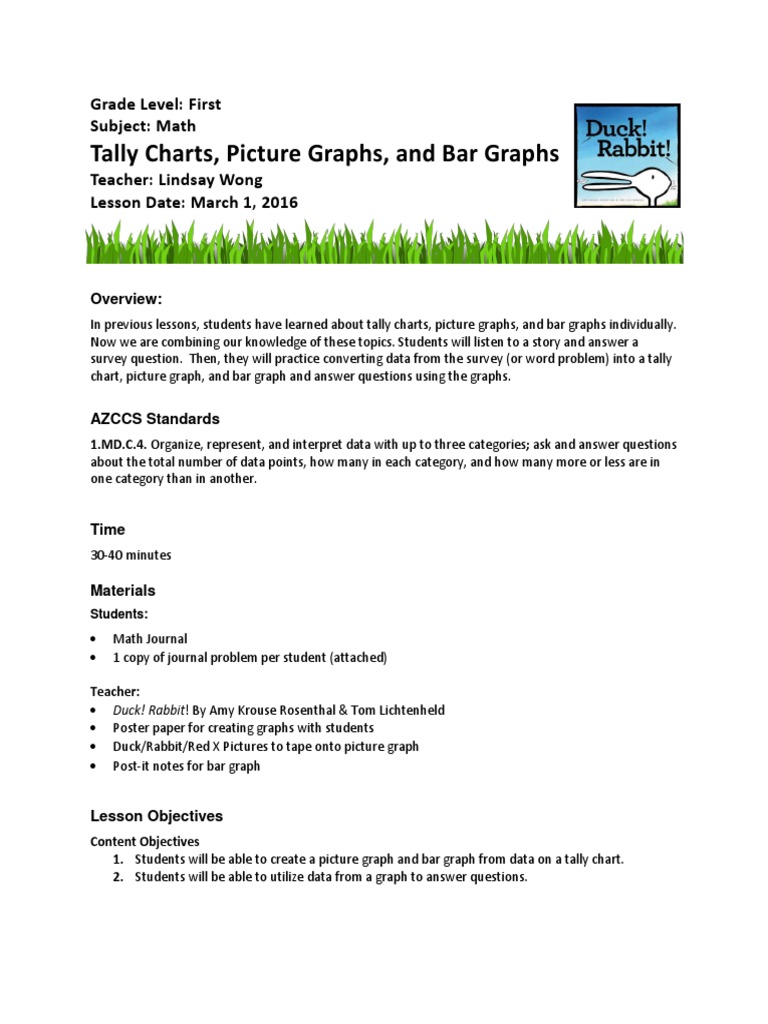 Observation 4 Lesson Plan - Math - Graphs - Mar 1 | PDF | Chart ...