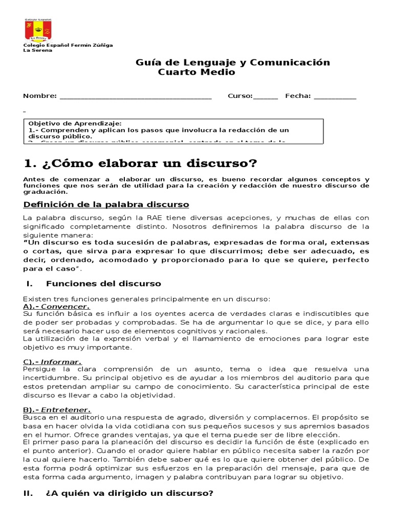 3. Guía Discurso Público - Como Escribir Un Discurso Publico | Discurso ...