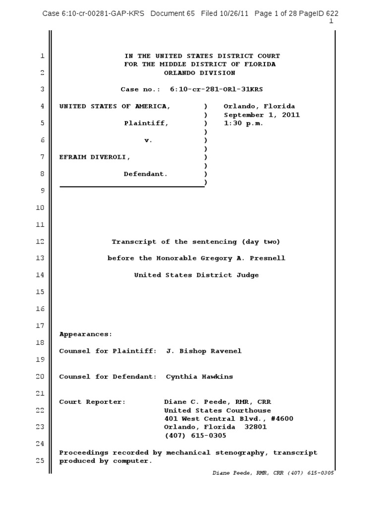 Court Sentencing Transcript | PDF | United States Federal Probation And ...