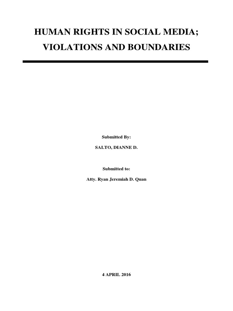 Human Rights Paper | PDF | Social Media | Popular Culture & Media Studies
