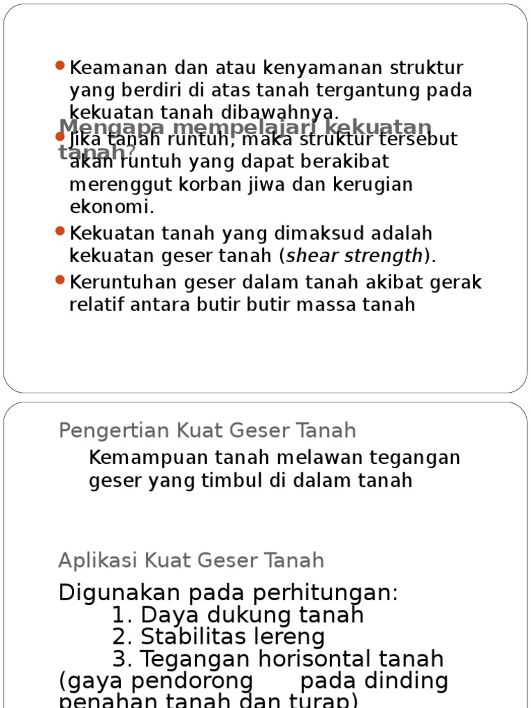 5.kuat Geser Tanah | PDF