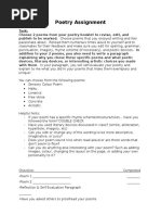 Poetry Writing and Illustration Rubric | PDF | Poetry | Writing