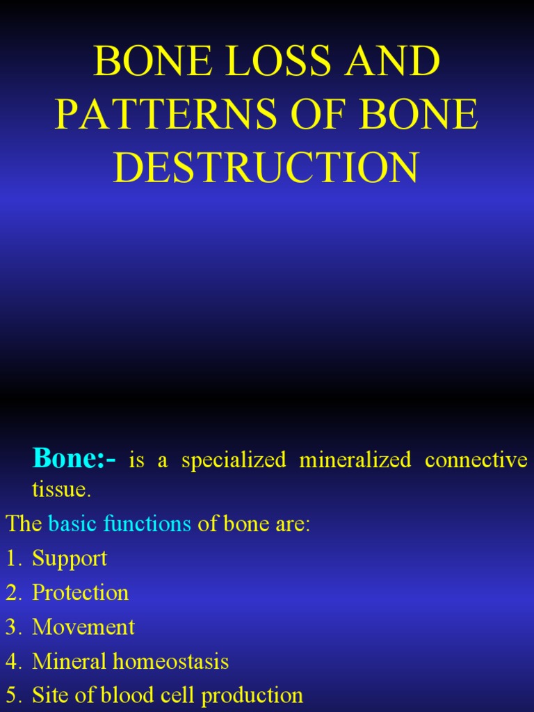 Bone Loss and Patterns of Bone Destruction | PDF | Bone | Periodontology