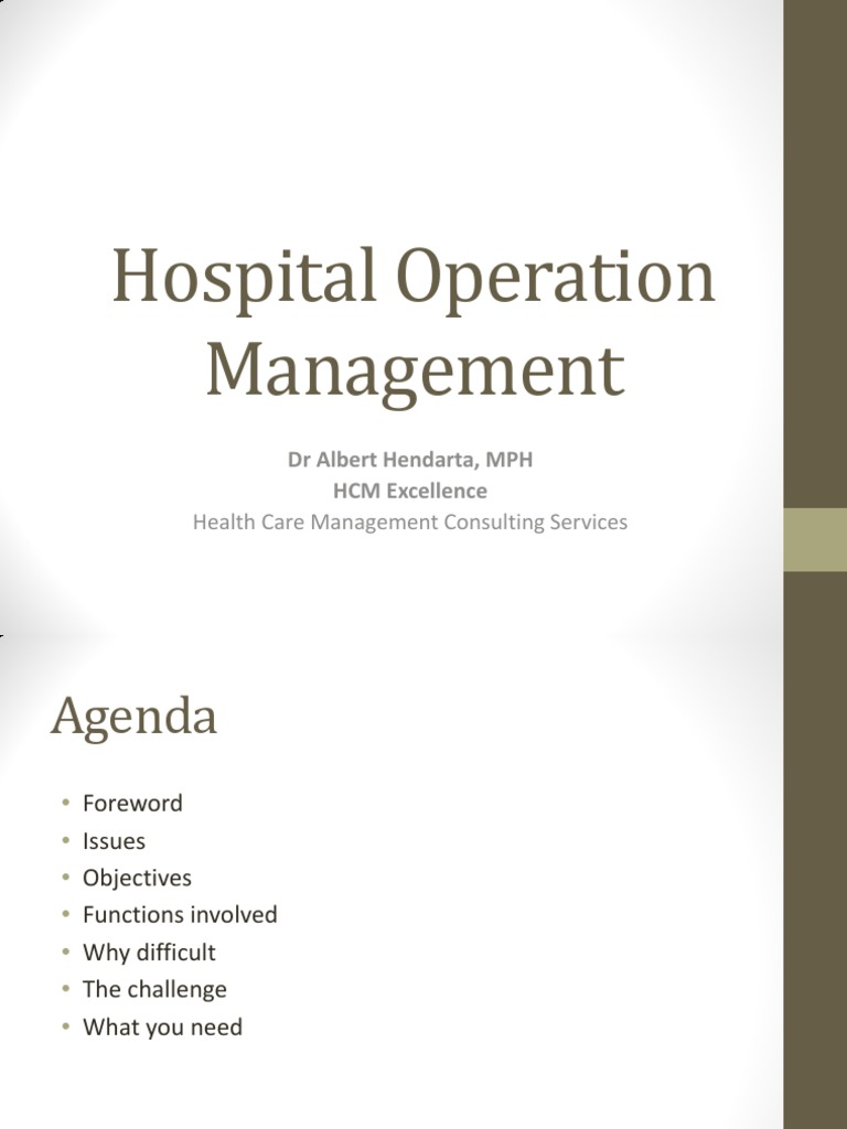 Hospital Operation Management Unduh Gratis Pdf Tipe Kepribadian