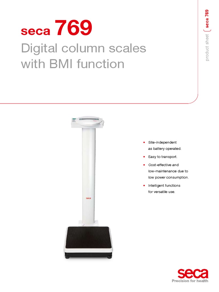 Digital Column Scales With BMI Function | PDF | Weighing Scale | Wellness