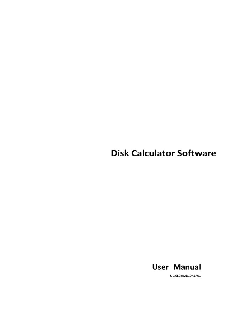 Disk Calculator User Manual | PDF | Button (Computing) | Default ...