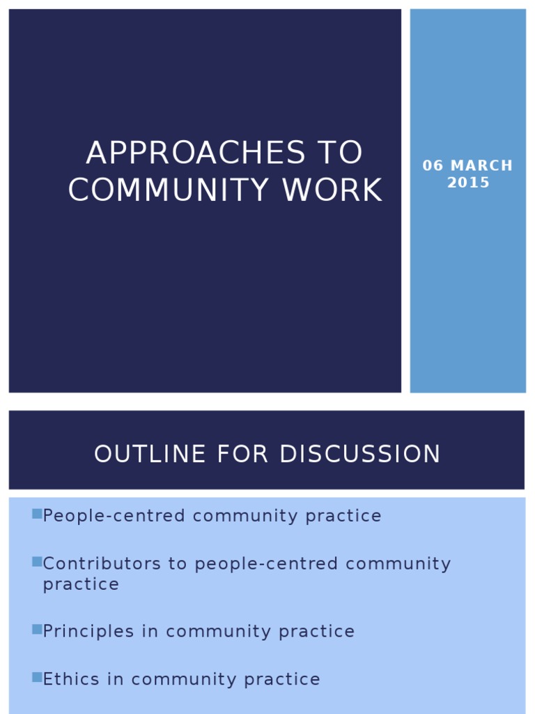 Approaches To Community Work: 06 March 2015 | Download Free PDF | Top ...