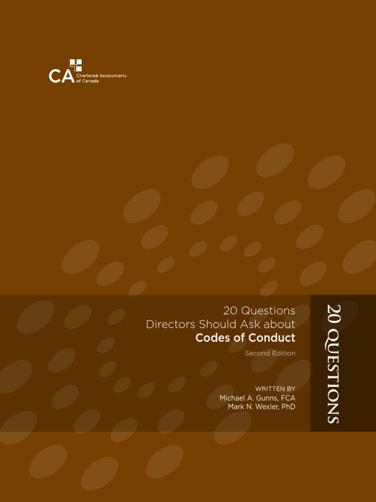 20 Questions Directors Should Ask About Codes of Conduct | PDF ...