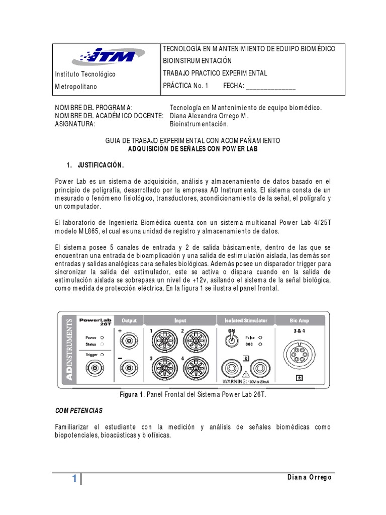 Lab 1 - PowerLab | PDF
