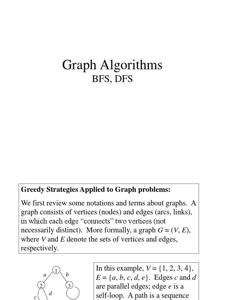 Graph Algorithms: BFS, Dfs | PDF | Algorithms | Theoretical Computer Science