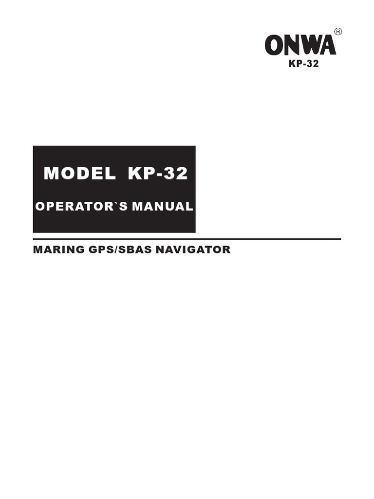 Onwa Kp32 Manual | PDF | Navigation | Geography