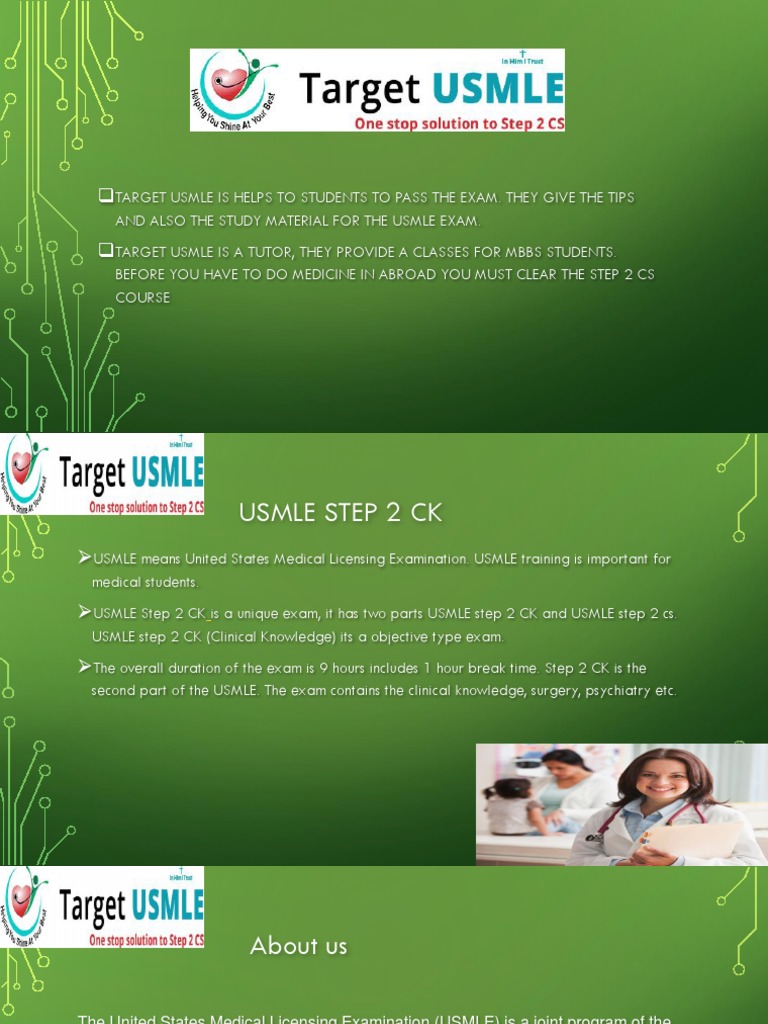 Usmle Step 2 CK - Target Usmle | PDF | United States Medical Licensing ...