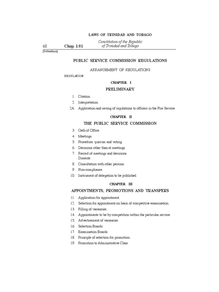 Public Service Commission Regulations | PDF | Civil Service | Oath Of ...