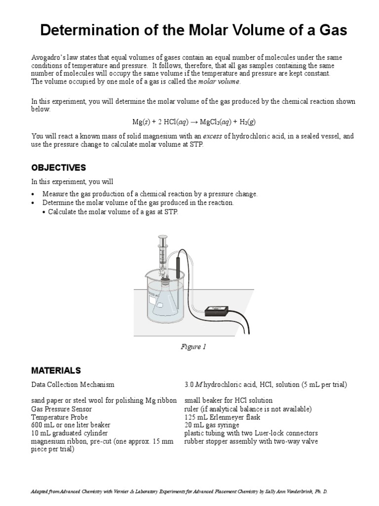 05 Determining The Molar Volume of A Gas | Download Free PDF | Molar ...