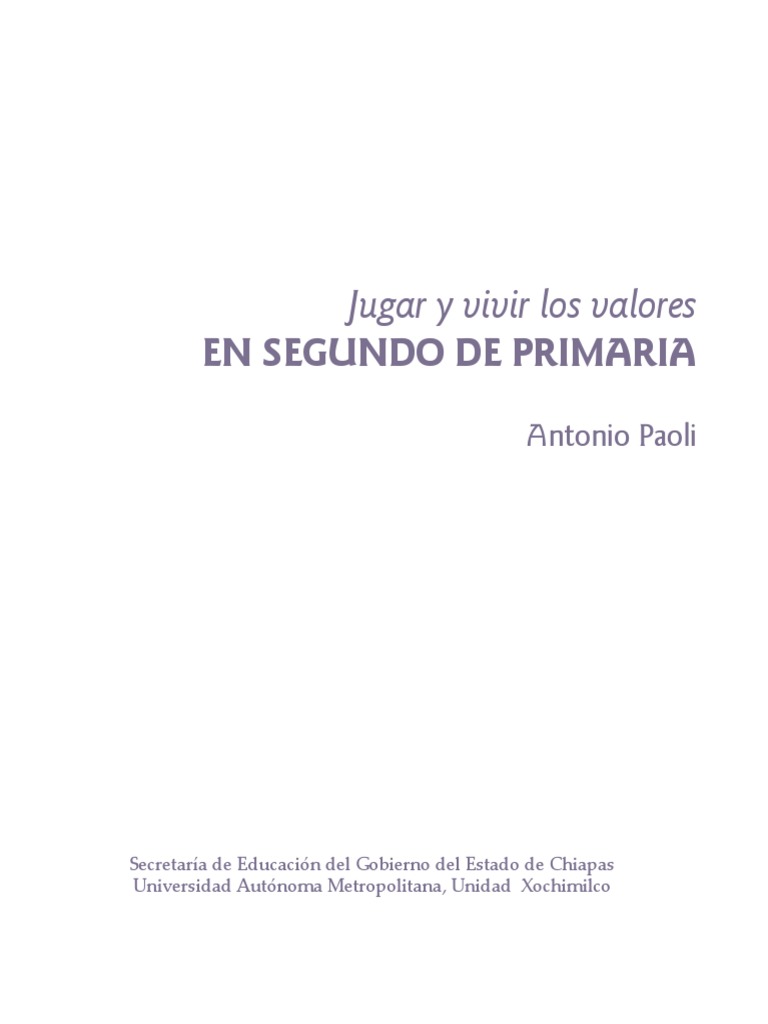 2do Primaria Valores | PDF | Educación primaria | Jardín de infancia