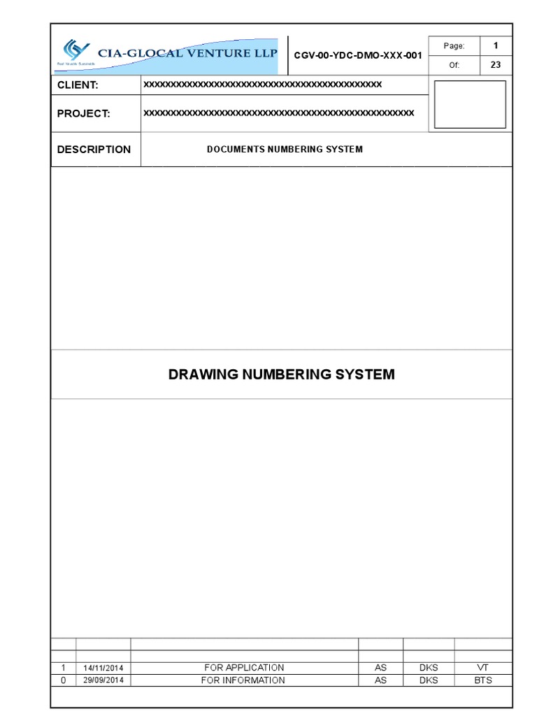 Drawing Numbering System: Client: Project | PDF | Steam | Turbine