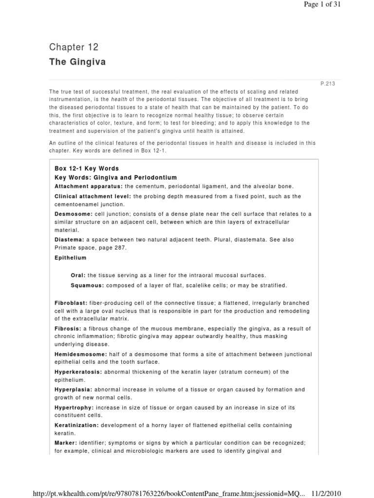 Wilkins CH 12 | PDF | Human Tooth | Epithelium