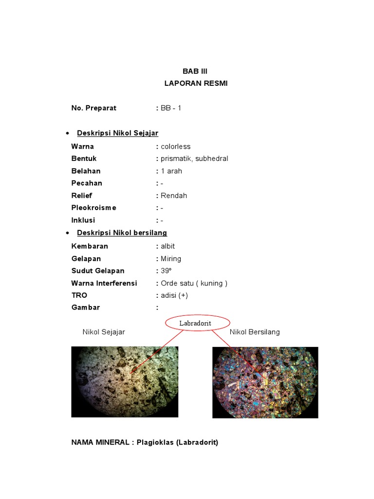 Contoh Sayatan Tipis Mineral Dan Sifat Fisiknya | PDF