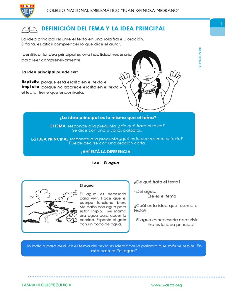 Cómo Identificar la Idea Principal | PDF | Comprensión lectora | Salud ...