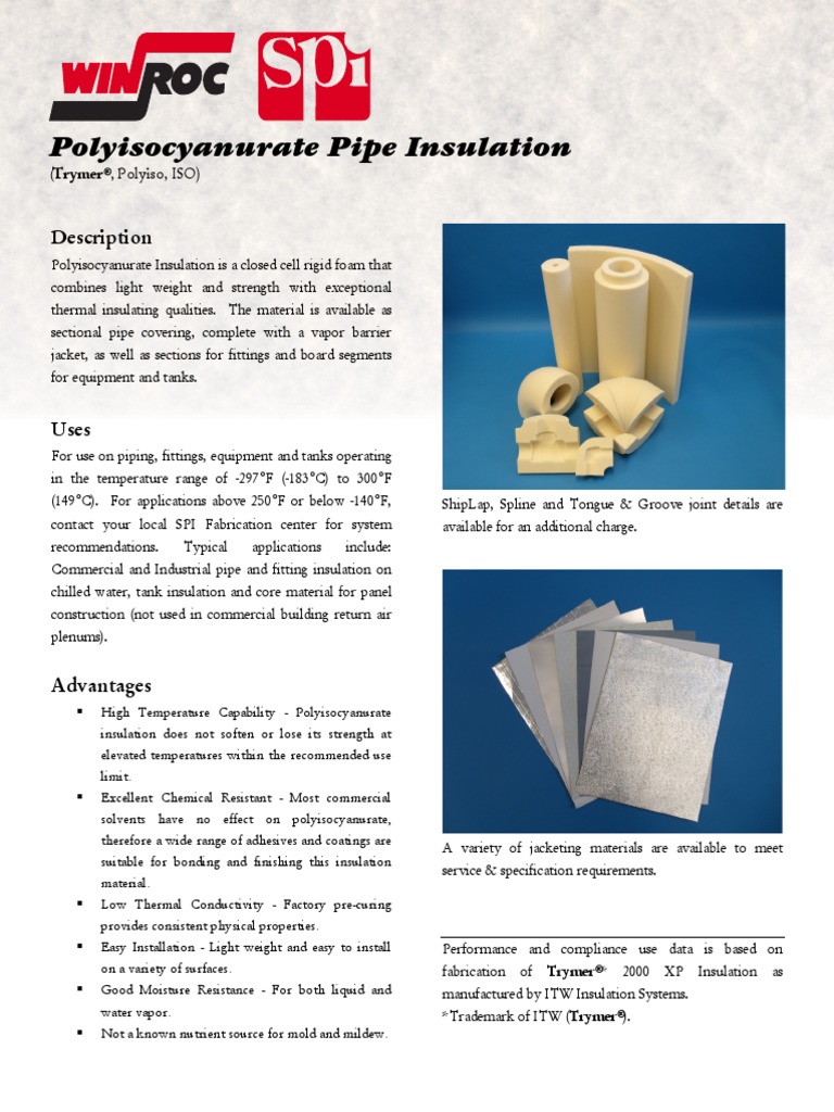Polyisocyanurate Insulation | PDF | Thermal Insulation | Pipe (Fluid ...
