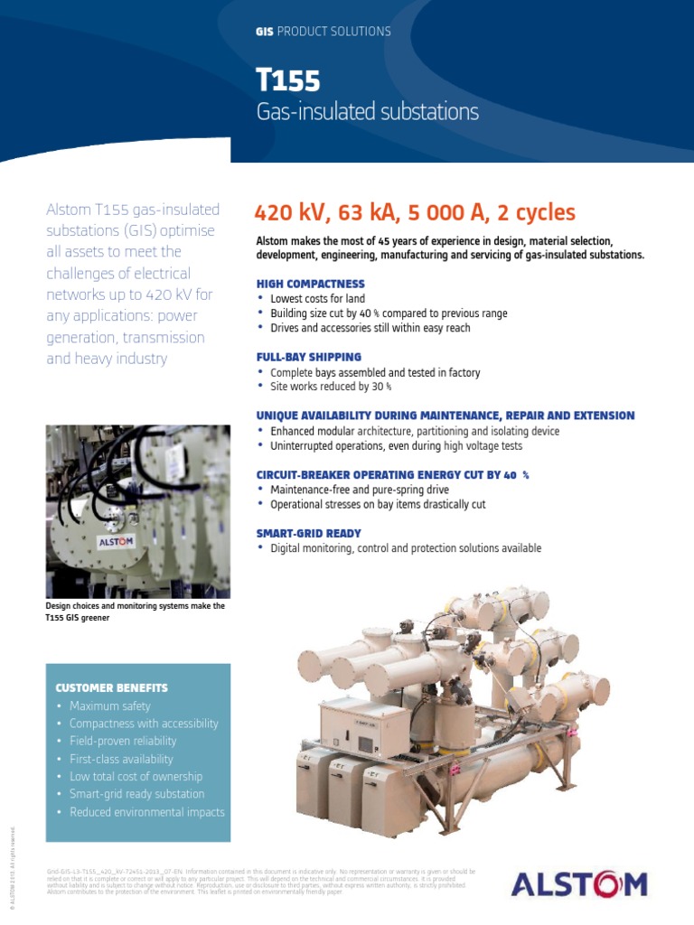 Alstom T155 - 420 - kV-72451-2013 - 05-EN-l | PDF | Electrical ...