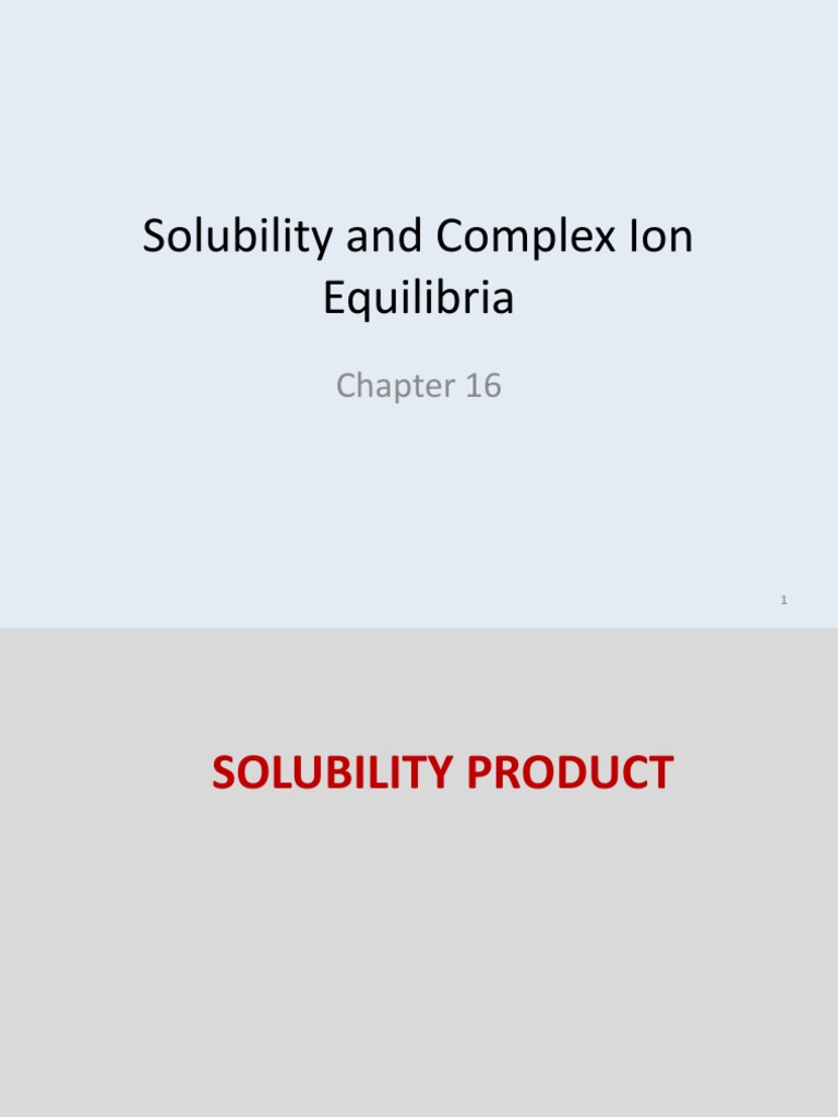 Complex Ion Effects on Solubility | PDF | Solubility | Chemistry
