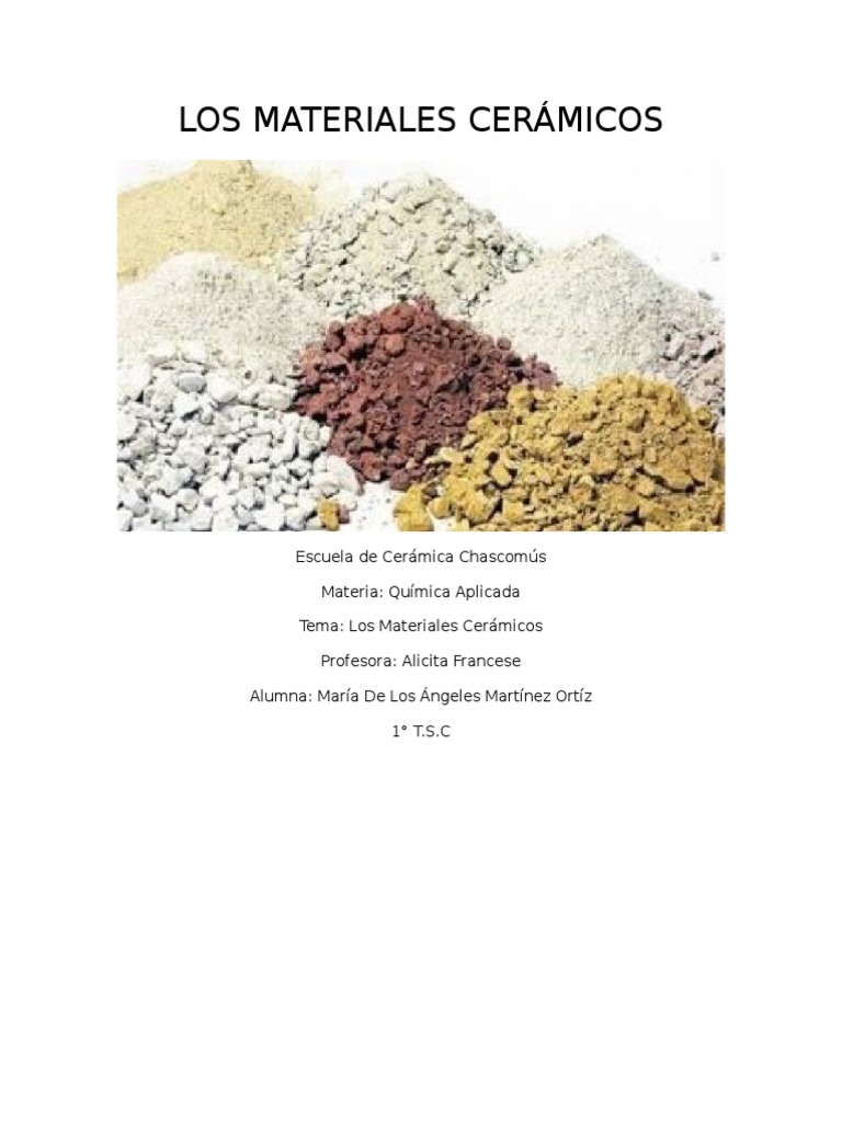 Los Materiales Cerámicos | Cerámica | Rieles