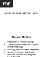 HYDROMETALLURGY and ELECTROMETALLURGY | PDF | Chemical Elements | Secondary Sector Of The Economy