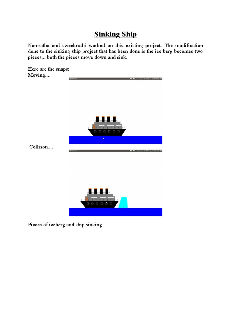 Sinking Ship Project Modifications | PDF
