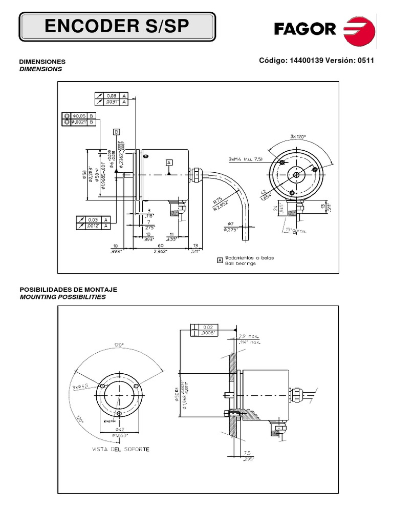 Encoder Fagor S 1024C | PDF | Cantidades fisicas | Electromagnetismo