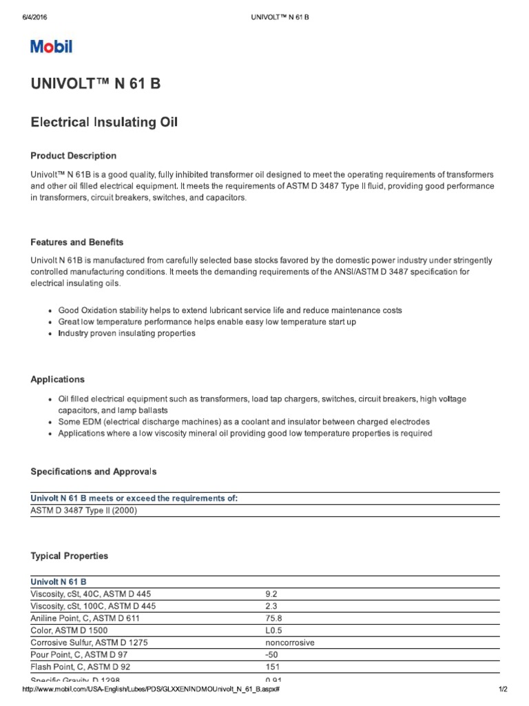 Univolt™ N 61 B | PDF