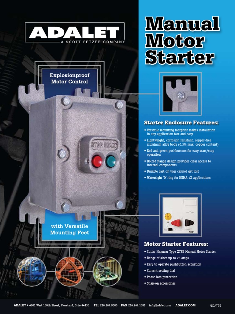 Adalet XP Manual Motor Starter | PDF | Electrical Equipment | Electric ...