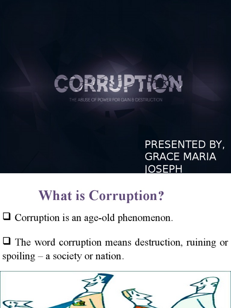 Corruption in India ppt | Corruption | Political Corruption