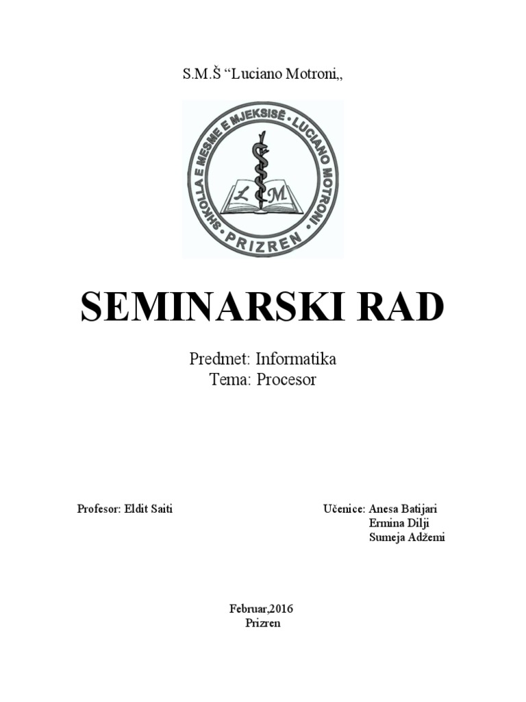 Seminarski Rad | PDF